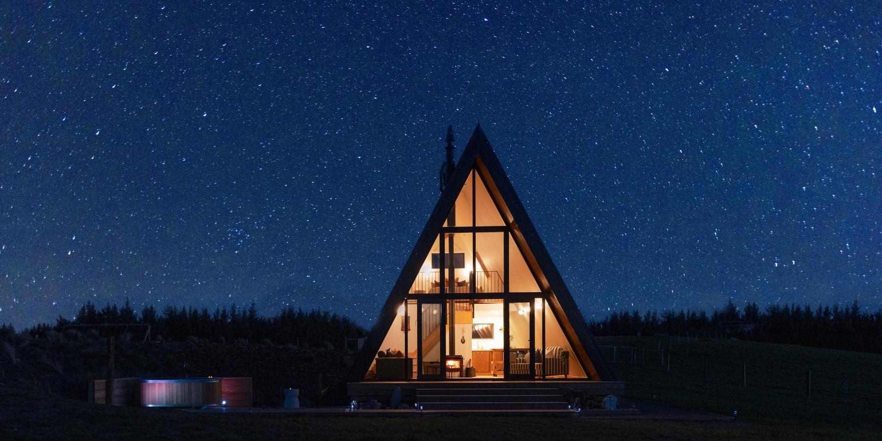 Tawanui Farm A Frame Cabin | Canterbury | Canopy Camping Escapes NZ